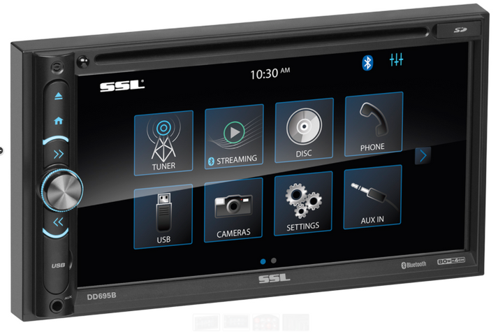 SSL DD695B Double-Din Radio with Bluetooth – Factory Direct Car Audio