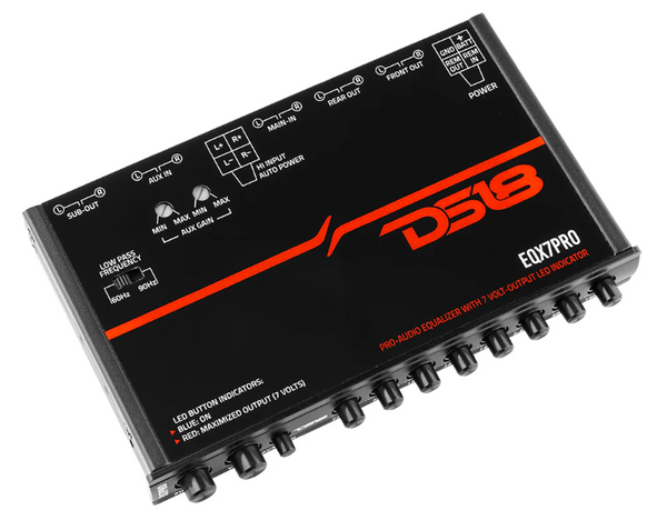 DS18 EQX7PRO 7 Band Equalizer with High Level Input, Auto Turn On, Hig ...