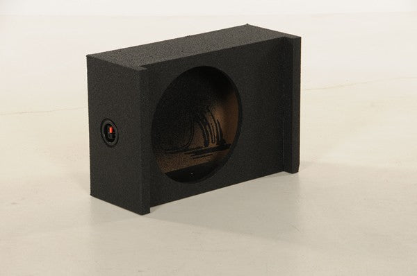 QPower QBSHALLOW12DF Spray-Lined Single 12" Downfire Subwoofer Box ...